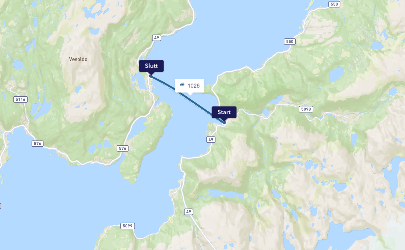 Ferge Jondal – Tørvikbygd: Kommende avganger, Priser og Beliggenhet - Ferje