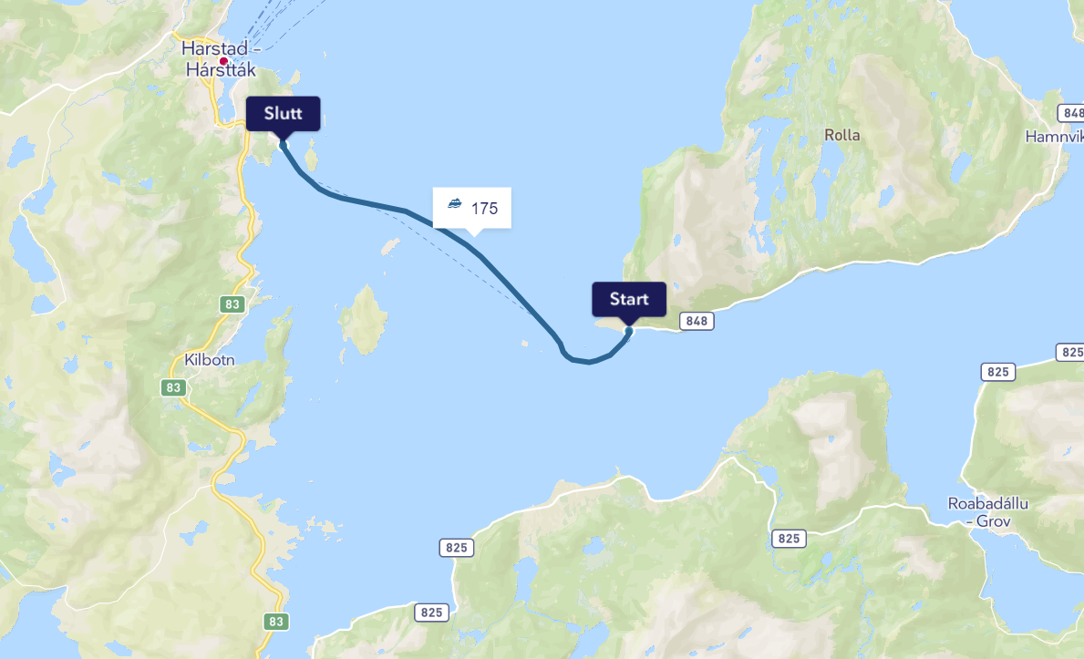 Ferge Stangnes - Sørrollnes: Kommende avganger, Priser og Beliggenhet ...
